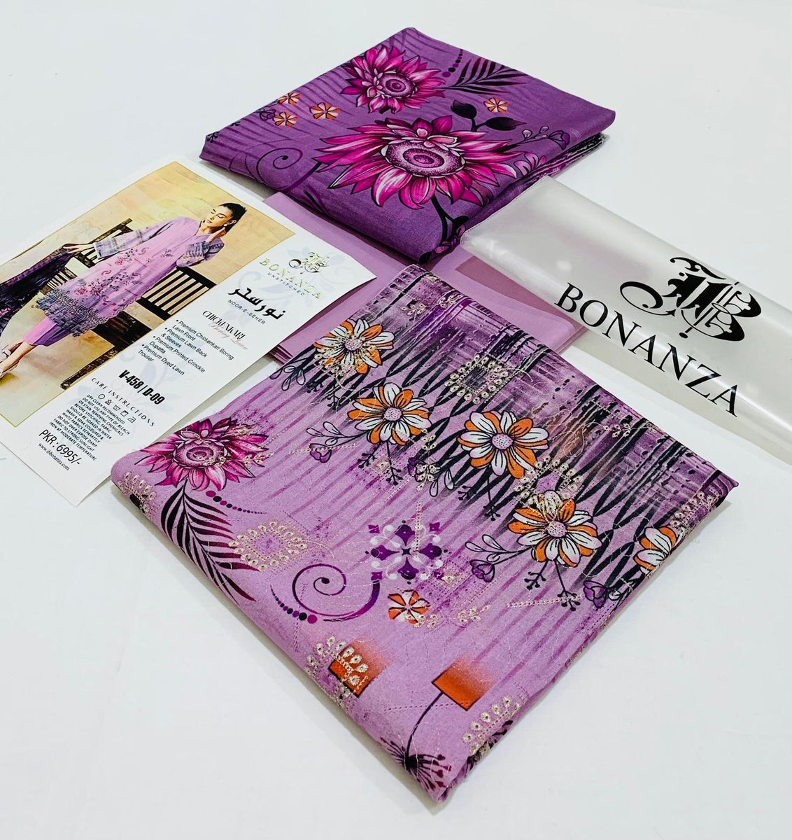 BONANZA LUXURY EMBROIDERED LAWN 3PC D66 – ZM Textile