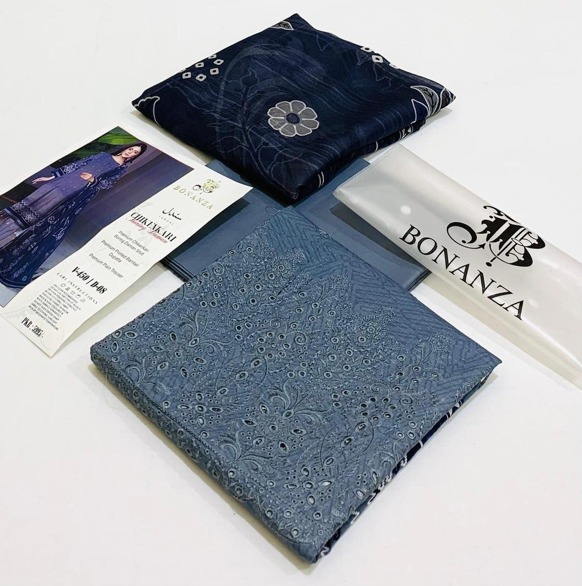 BONANZA LUXURY EMBROIDERED DORIA LAWN 3PC D15 – ZM Textile