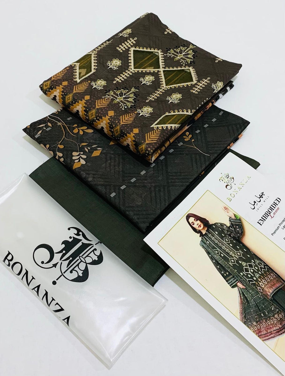 BONANZA LUXURY EMBROIDERED LAWN 3PC D71 – ZM Textile