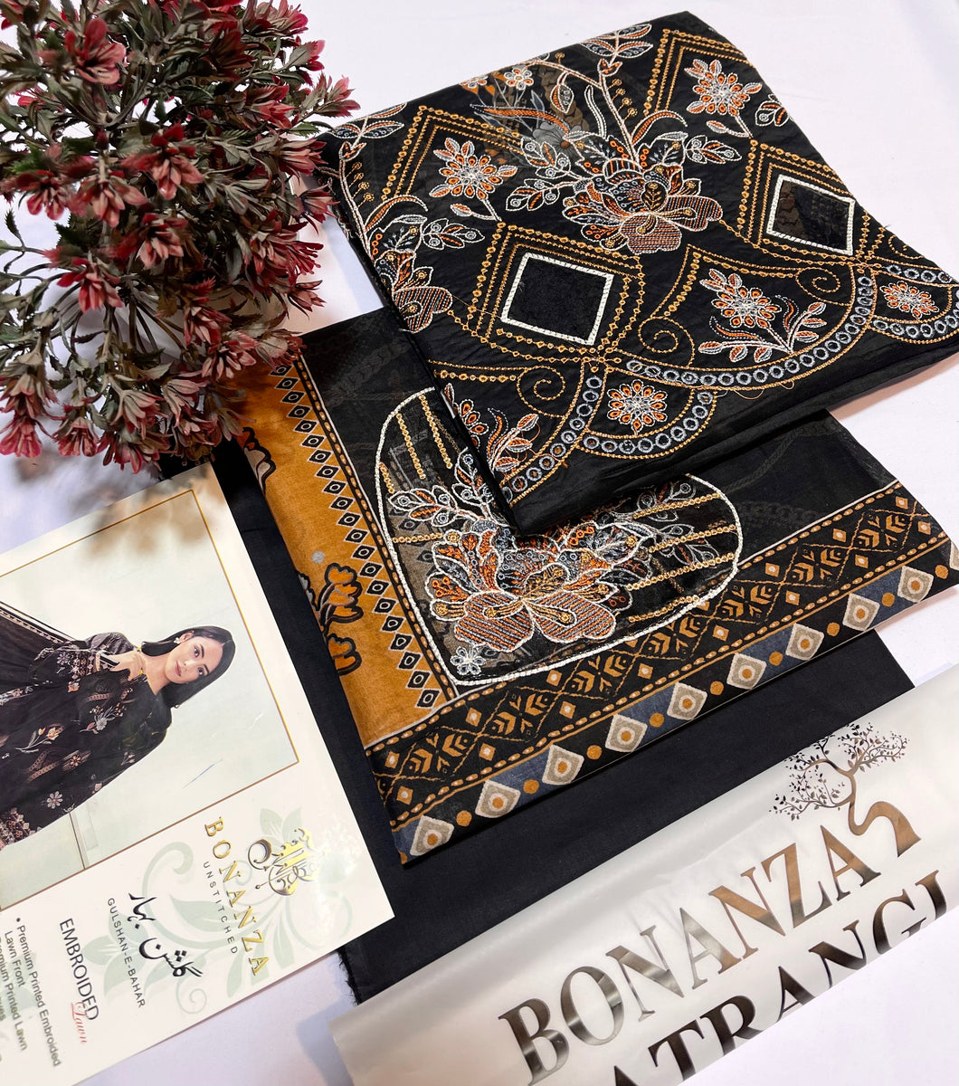 BONANZA LUXURY EMBROIDERED LAWN 3PC D94 – ZM Textile